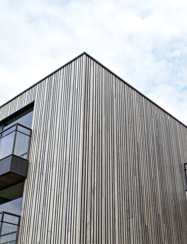 Woodface®-tuinwand in Thermo Vuren | Outdoor Wood Concepts